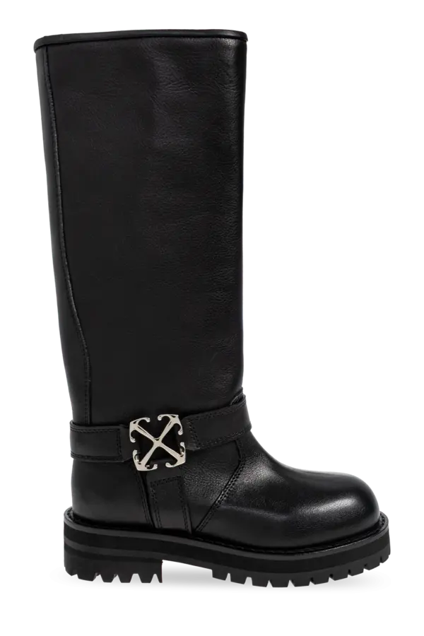 Off-White Leather Knee-high Boots