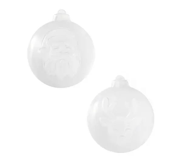 TOVOLO Santa & Reindeer Ornament Ice Molds Set Of 2 - One-color