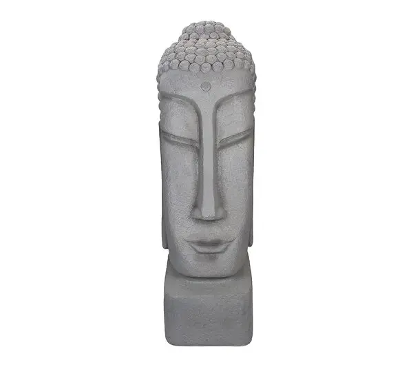NORTHLIGHT 23.25' Large Buddha Head Outdoor Gar En Statue - One-color