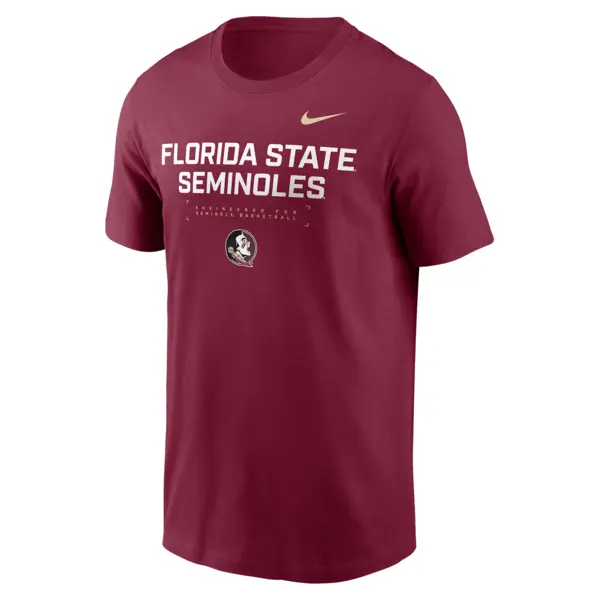 Nike Florida State Courtside Basketball Dri-fit College T-shirt - Red