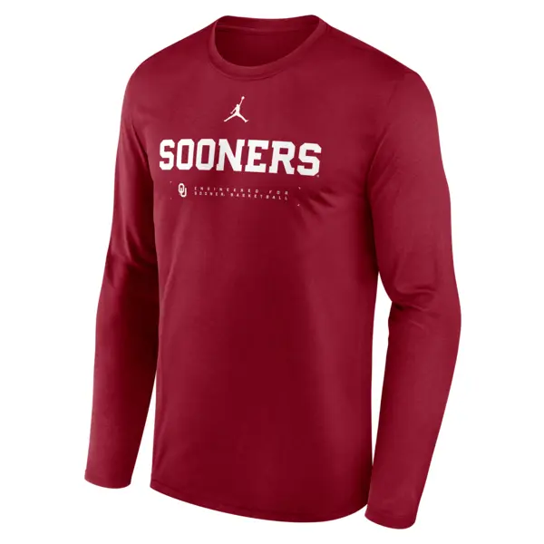 JORDAN Oklahoma Sooners Brand Dri-fit College Long-sleeve T-shirt - Red