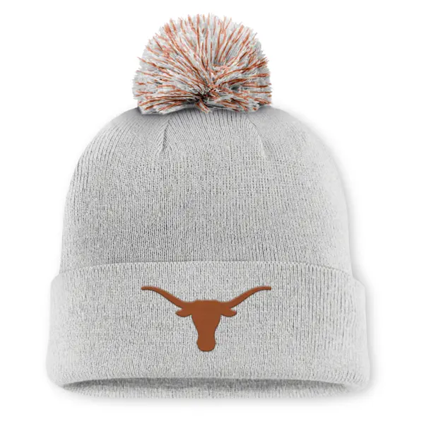 Nike Texas Primetime Campus Toned Cuffed Pom Beanie - Grey