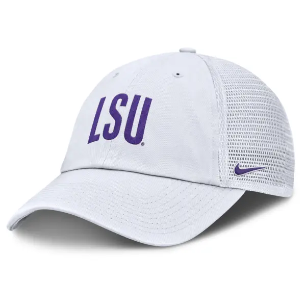Nike Lsu Primetime Campus Club College Trucker Adjustable Hat - White