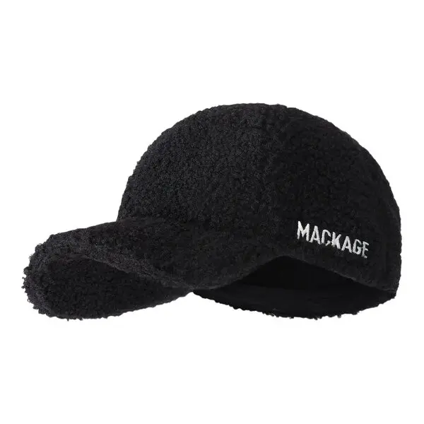 Mackage Sherpa Fleece Baseball Cap - Black