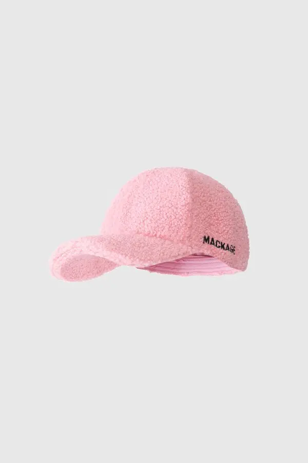 Mackage Sherpa Fleece Baseball Cap - Blush