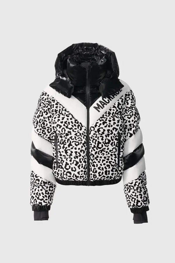 Mackage Flocked Down Ski Jacket - Black-white
