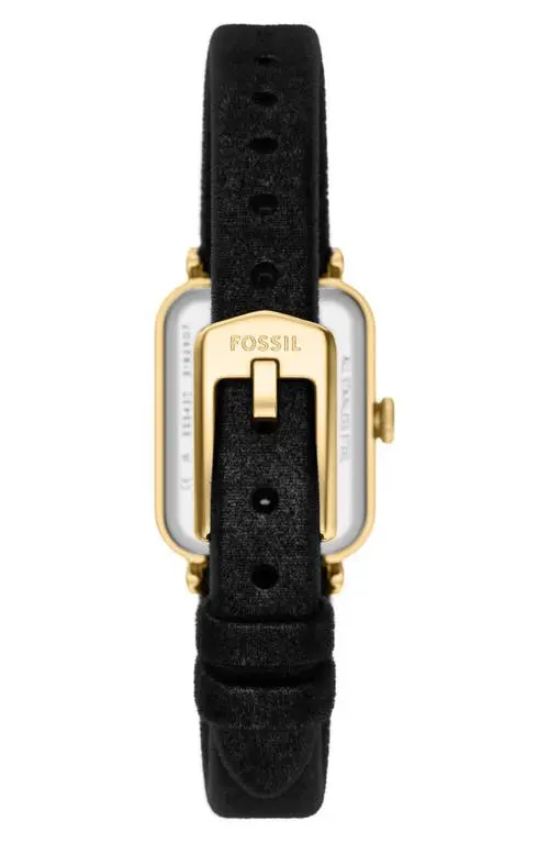 Fossil Raquel Velvet Strap Watch