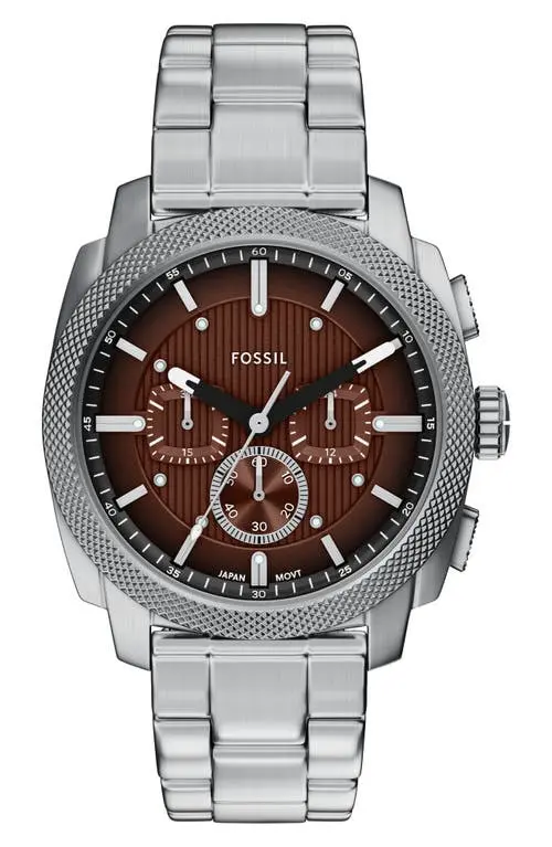 Fossil Machine Chronograph Bracelet Watch - Silver