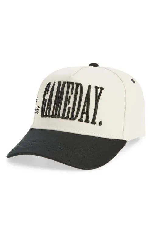 KENZKUSTOMZ Gameday Canvas Snapback Baseball Cap - Black Canvas