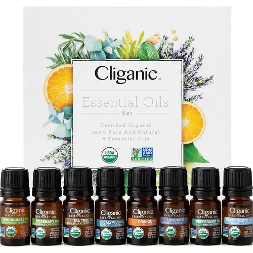 CLIGANIC Organic Aromatherapy Settop 8 Essential Oils In Various Sizes - None