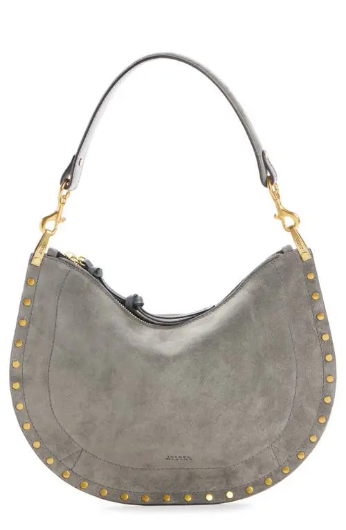 Isabel Marant Étoile Oskan Soft Suede Zipped Shoulder Bag - Stone