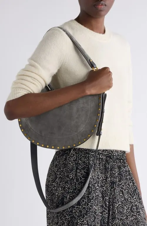 Isabel Marant Étoile Oskan Soft Suede Zipped Shoulder Bag - Stone