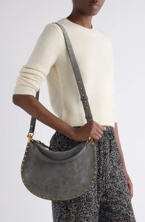 Isabel Marant Étoile Oskan Soft Suede Zipped Shoulder Bag - Stone