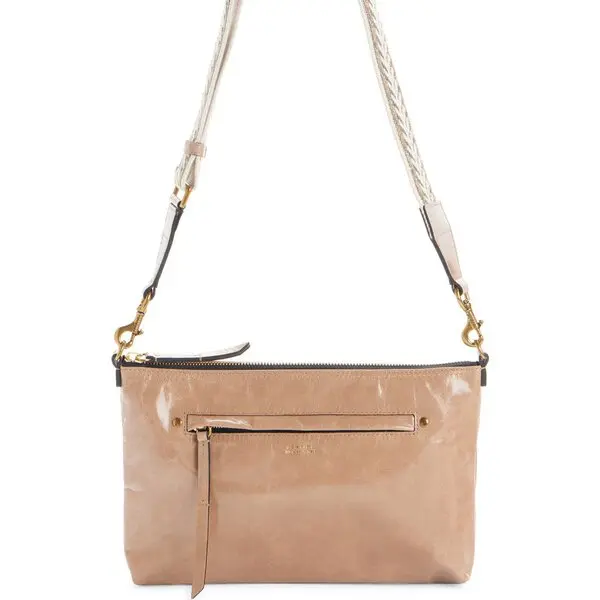 Isabel Marant Nessah Leather Crossbody Bag - Taupe