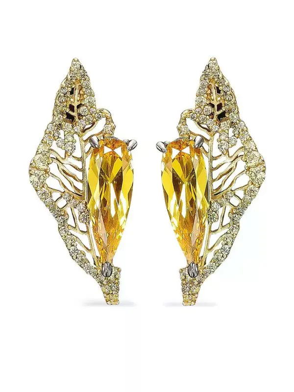 ANABELA CHAN Halia Citrine And Diamond Earrings - Gold