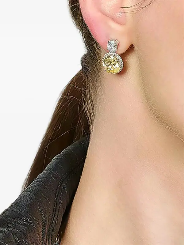 ANABELA CHAN 14k White Gold Diamond Drop Earrings