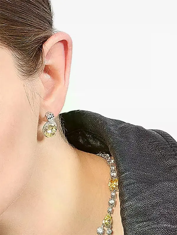 ANABELA CHAN 14k White Gold Diamond Drop Earrings