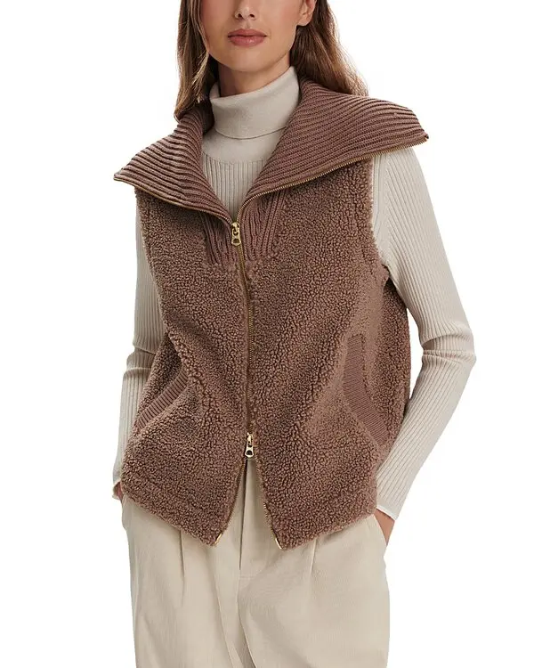 Varley Boucle Sherpa Vest - Ash Taupe