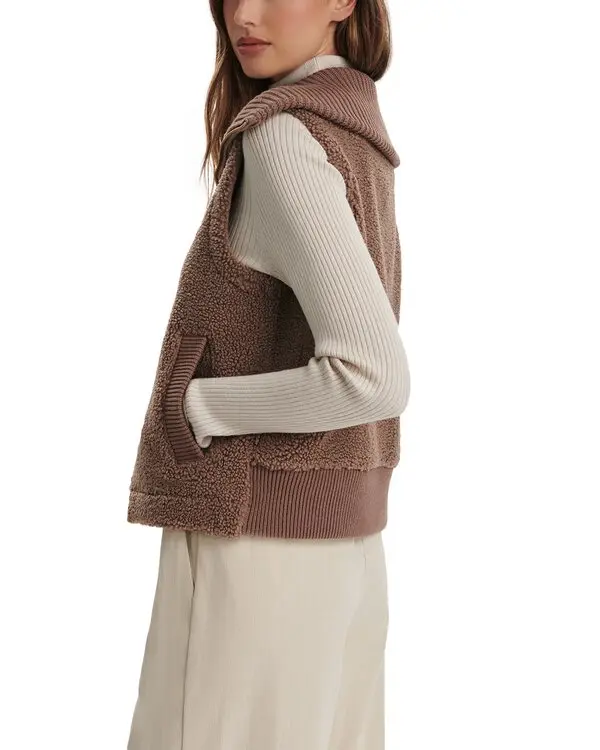Varley Boucle Sherpa Vest - Ash Taupe