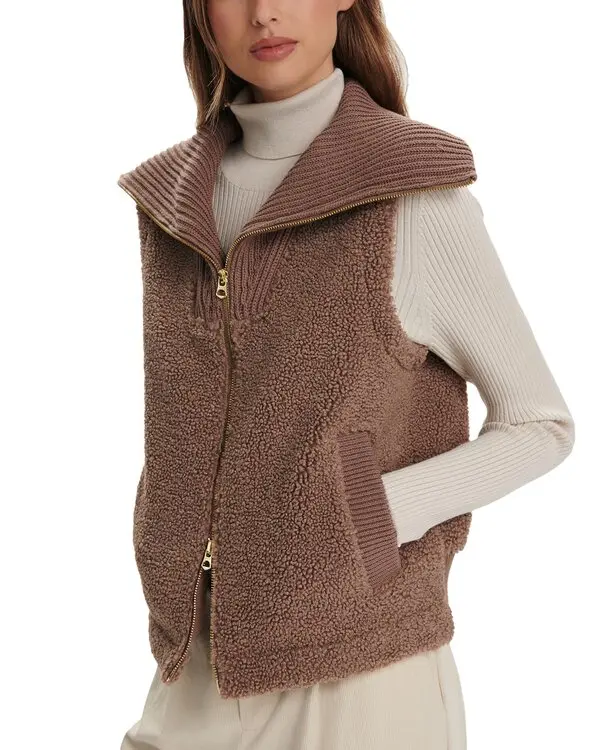 Varley Boucle Sherpa Vest - Ash Taupe