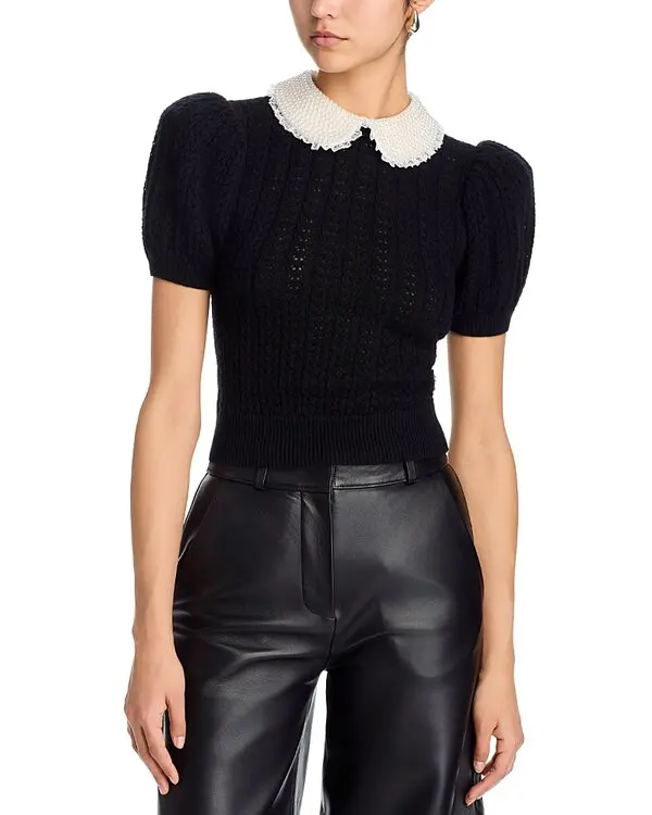 Alice + Olivia Chase Puff Sleeve Sweater