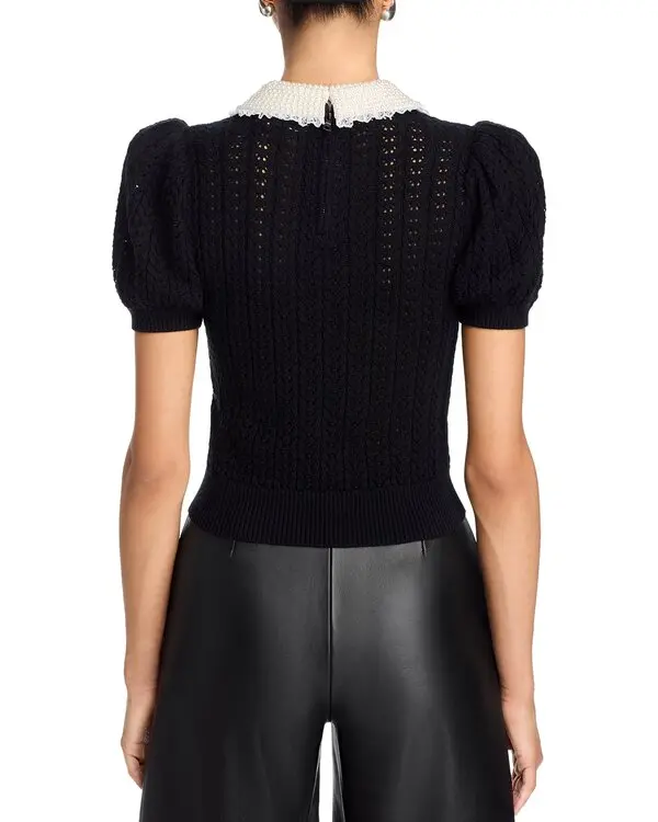Alice + Olivia Chase Puff Sleeve Sweater