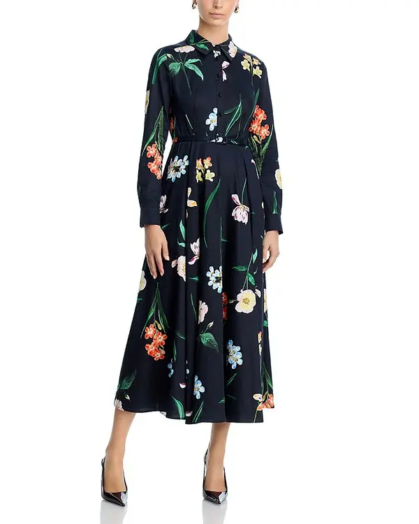 chinese dress ladies Aubrey Appliqué Shirt Midi Dress main image 1