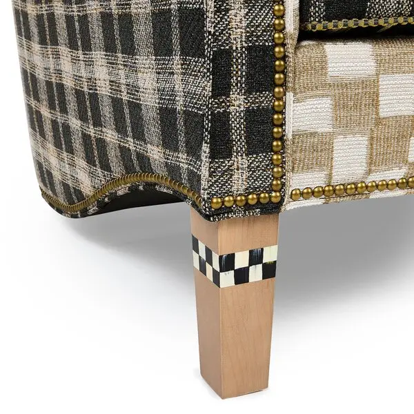 MACKENZIE-CHILDS Mad For Plaid Wing Chair