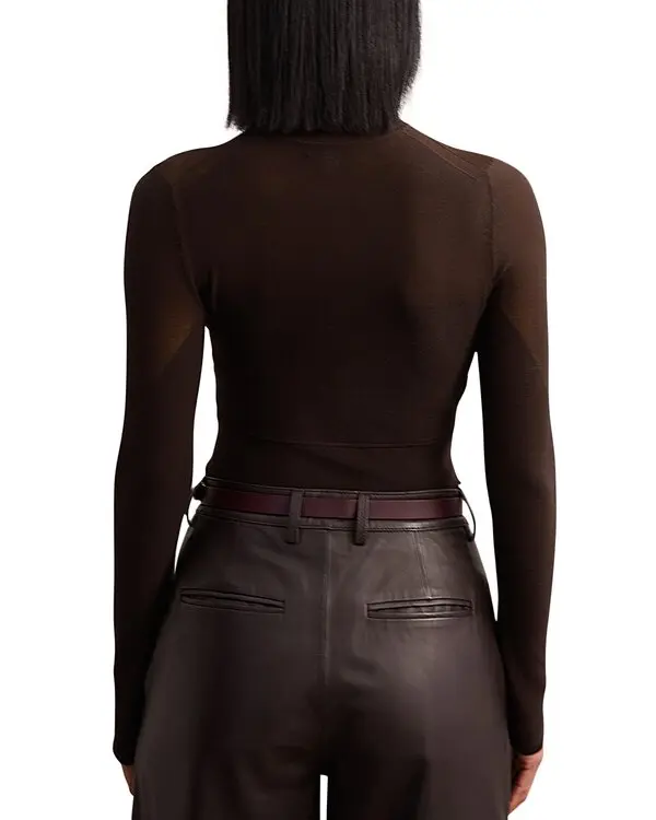 REISS Sofia Mesh Knit Top