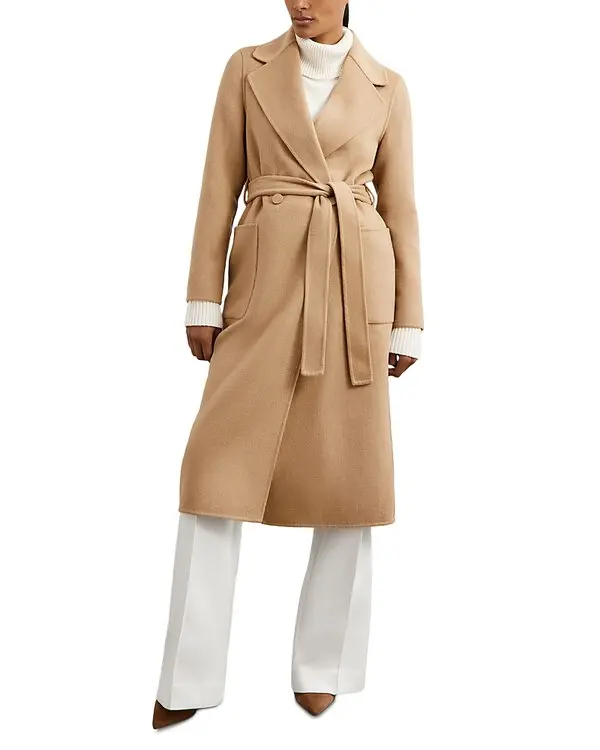 REISS Wool-blend Double Breasted Coat