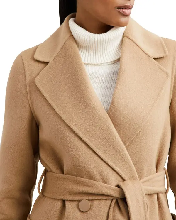 REISS Wool-blend Double Breasted Coat
