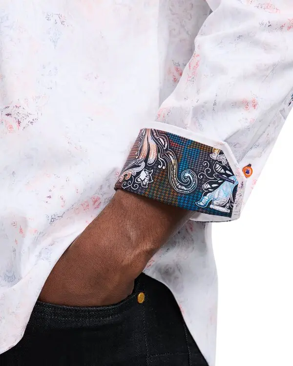 Robert Graham Addington Cotton Blend Button Down Shirt