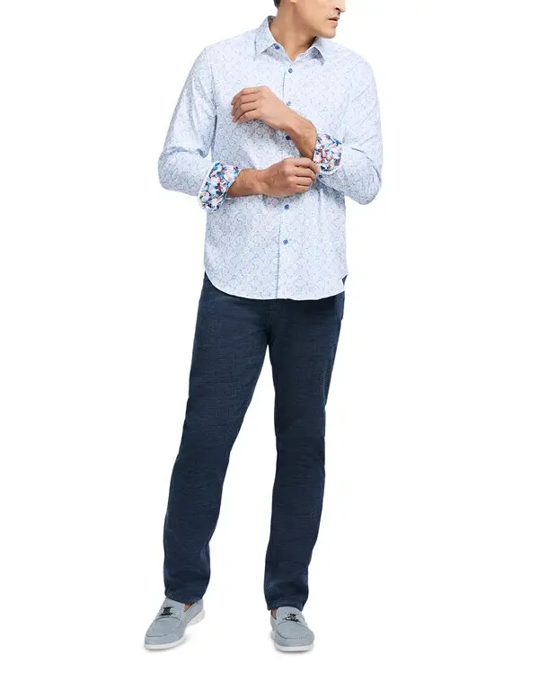 Robert Graham Bramston Cotton Blend Button Down Shirt