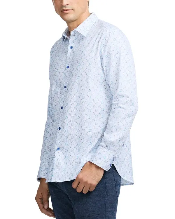 Robert Graham Bramston Cotton Blend Button Down Shirt