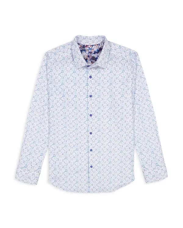 Robert Graham Bramston Cotton Blend Button Down Shirt