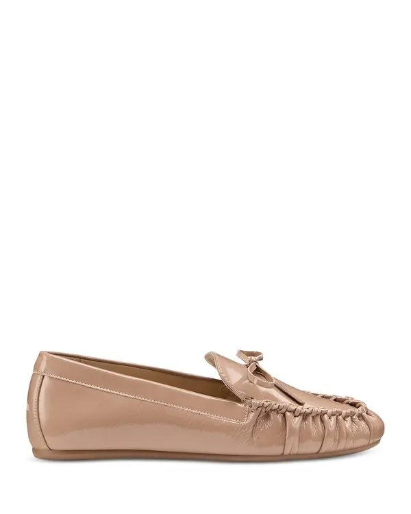 STUART WEITZMAN Britt Bow Loafer Flats - Fawn