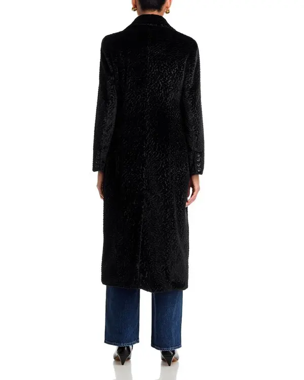 Avec Les Filles Textured Faux Fur Coat