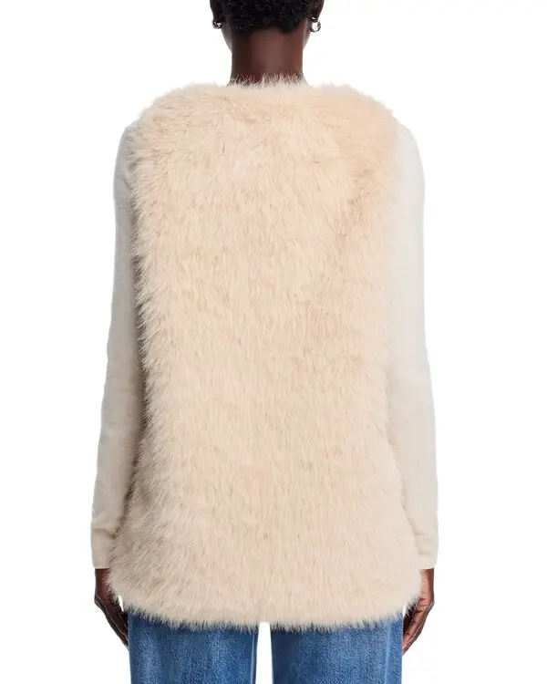 Surell Faux Fur Long Vest