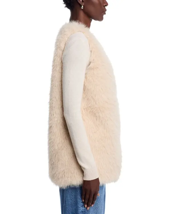 Surell Faux Fur Long Vest