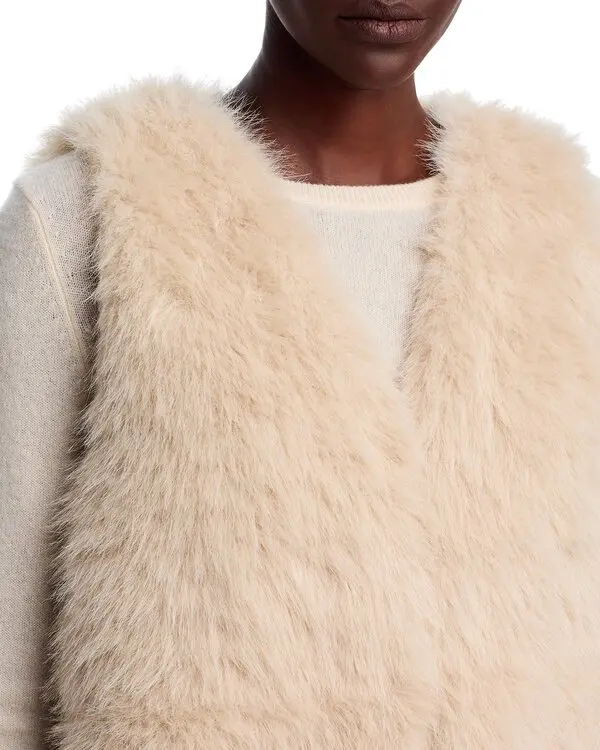 Surell Faux Fur Long Vest