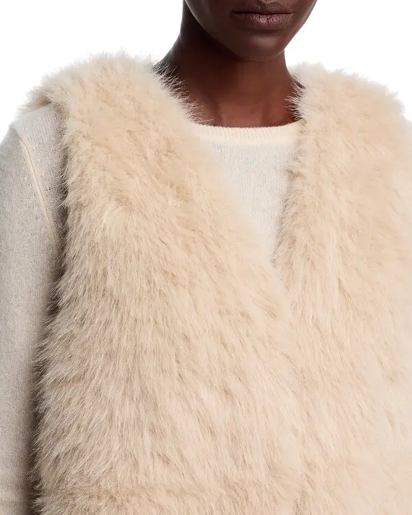 Surell Faux Fur Long Vest