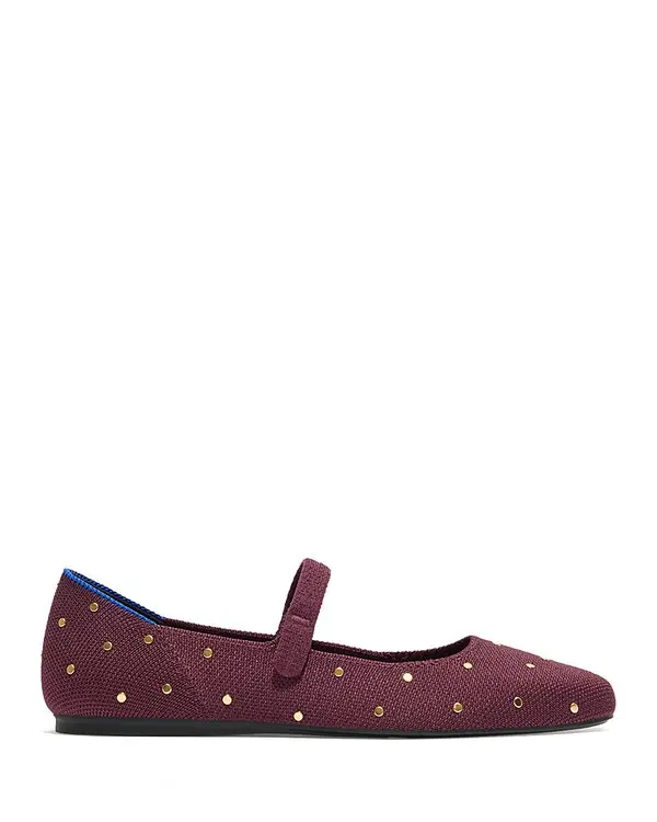 Rothy's The Square Mary Jane Flats - Studded Syrah