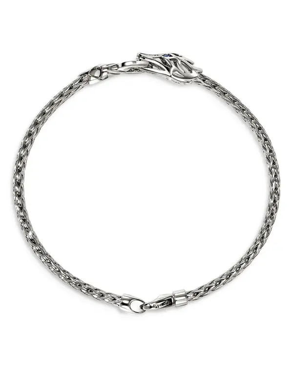 John Hardy Sterling Naga Blue Sapphire & Diamond Dragon Flex Bracelet - Silver