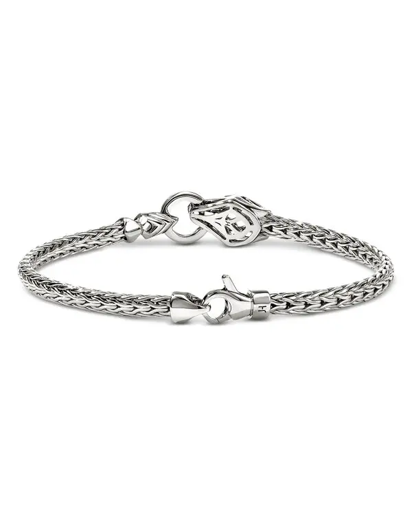 John Hardy Sterling Naga Blue Sapphire & Diamond Dragon Flex Bracelet - Silver