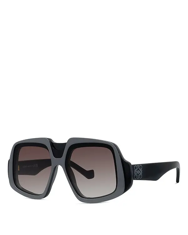 Loewe Anagram Geometric Sunglasses - Opaline Green/solid Smoke