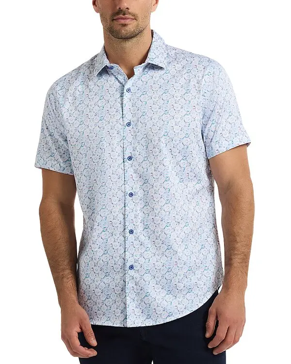 Robert Graham Bramston Cotton Blend Button Down Shirt