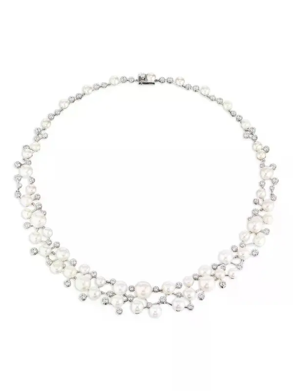 ANABELA CHAN Constellation Pearl And Diamond Necklace - Silver