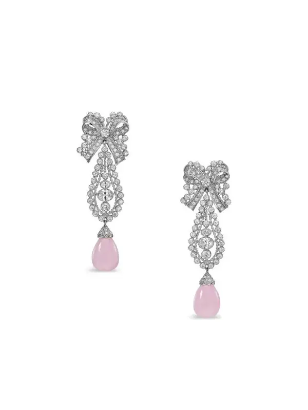 ANABELA CHAN Rhodium Vermeil And 14k White Gold Kunzite And Diamond Earrings - Purple