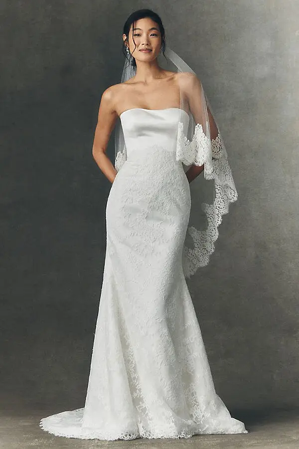 PRONOVIAS Sandey Strapless Wedding Gown - Ivory