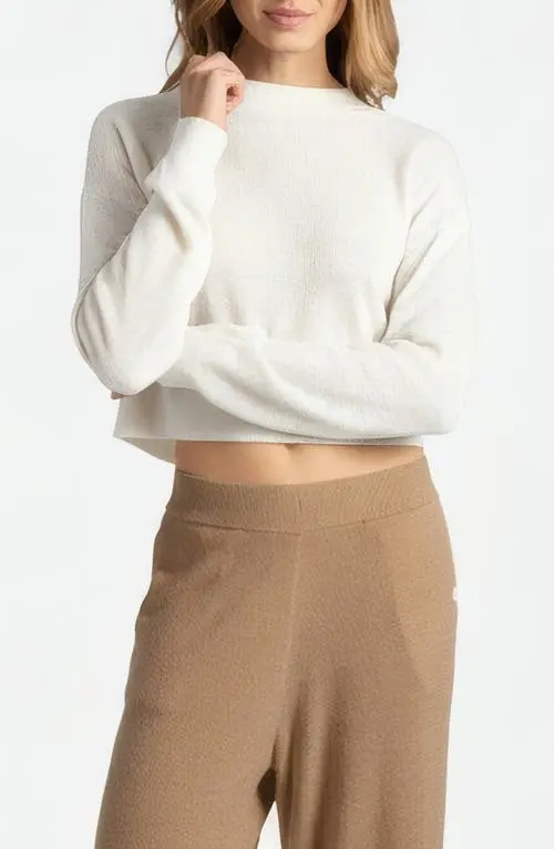 SUNDAY CITIZEN Cloud Cool Crop Sweatshirt - Off White